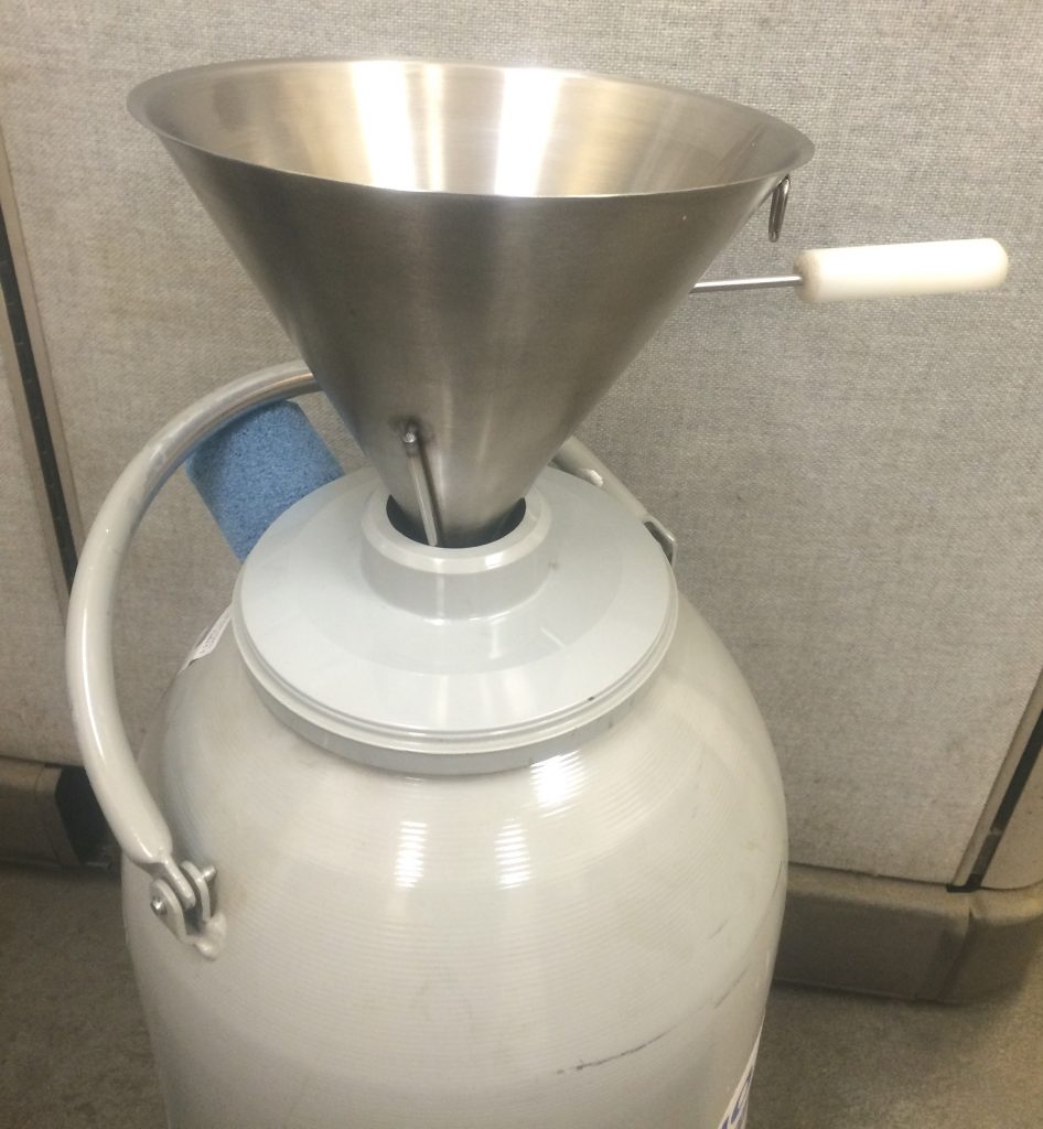 Self Venting Funnel with Insulated Handle – Crystal Positioning Systems